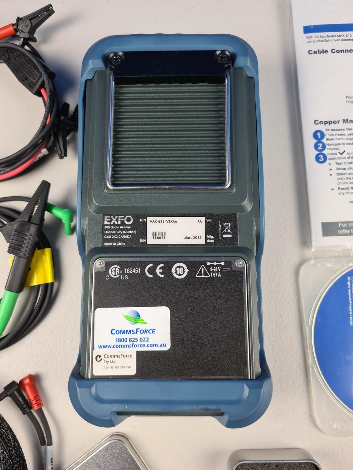 EXFO MAX-635 MaxTester ADSL2 VDSL2 Copper