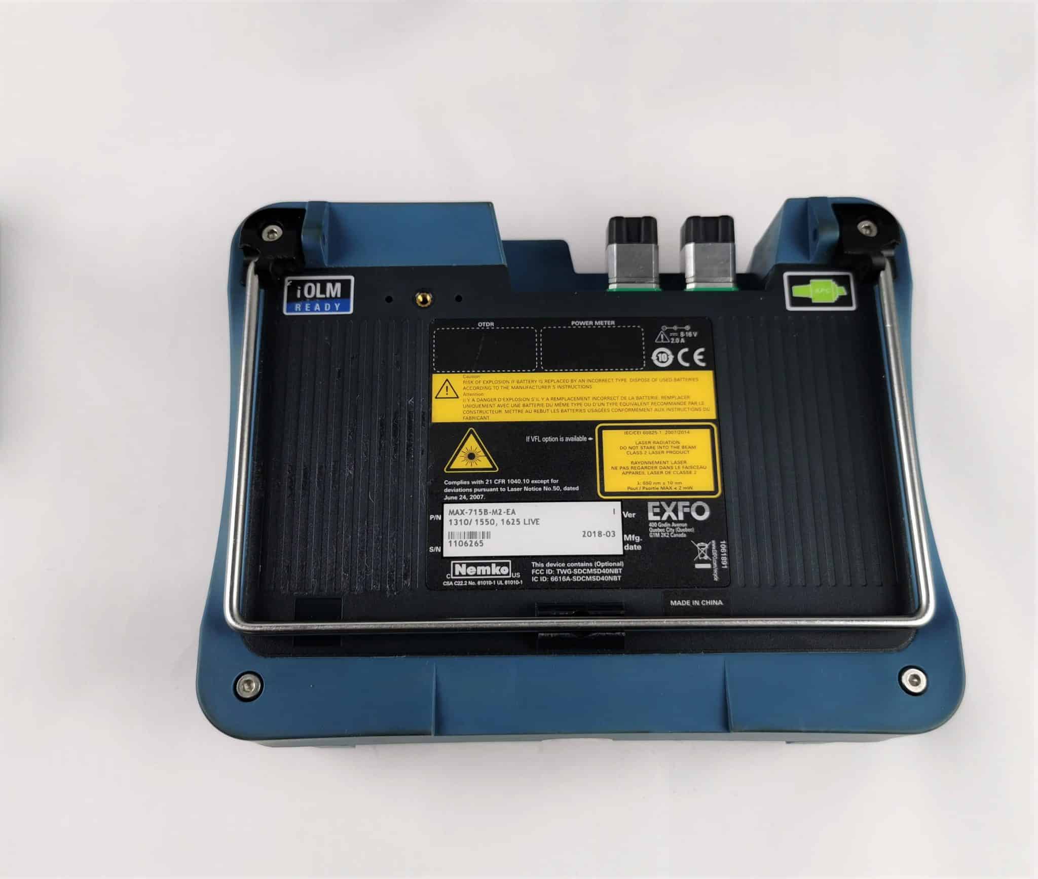 EXFO MaxTester 1310nm/1550nm And 1625nm Live SM Fibre OTDR MAX-715B-M2-EA