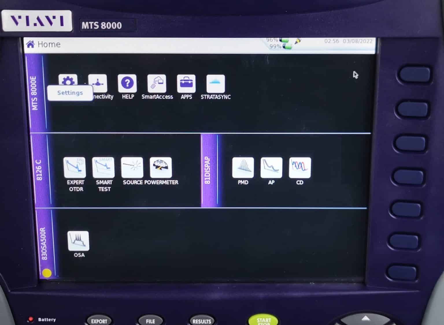 VIAVI MTS 8000E V2 Fibre Characterization Kit With OBS-500 Optical ...