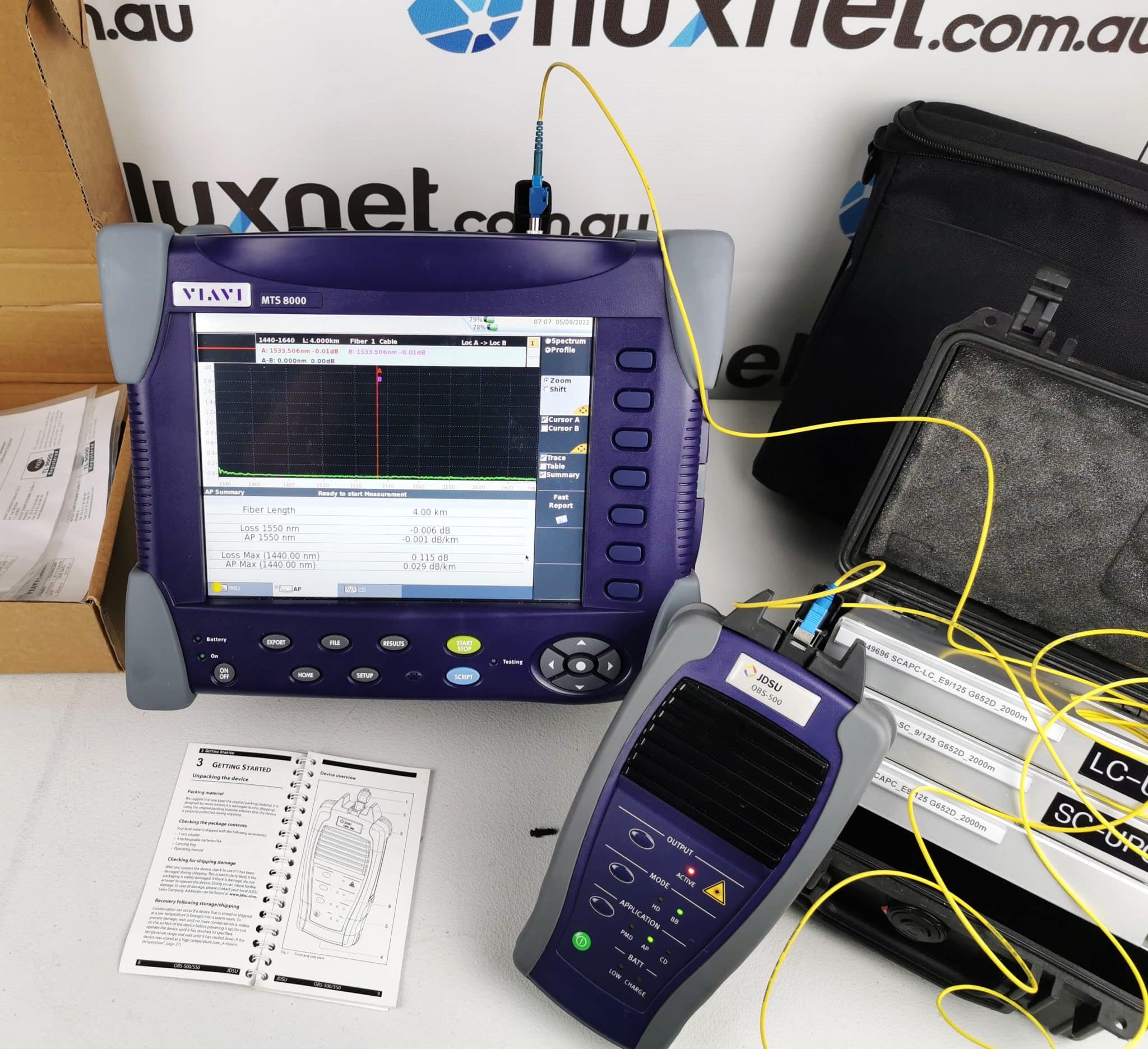 VIAVI MTS 8000E V2 Fibre Characterization Kit With OBS-500 Optical ...