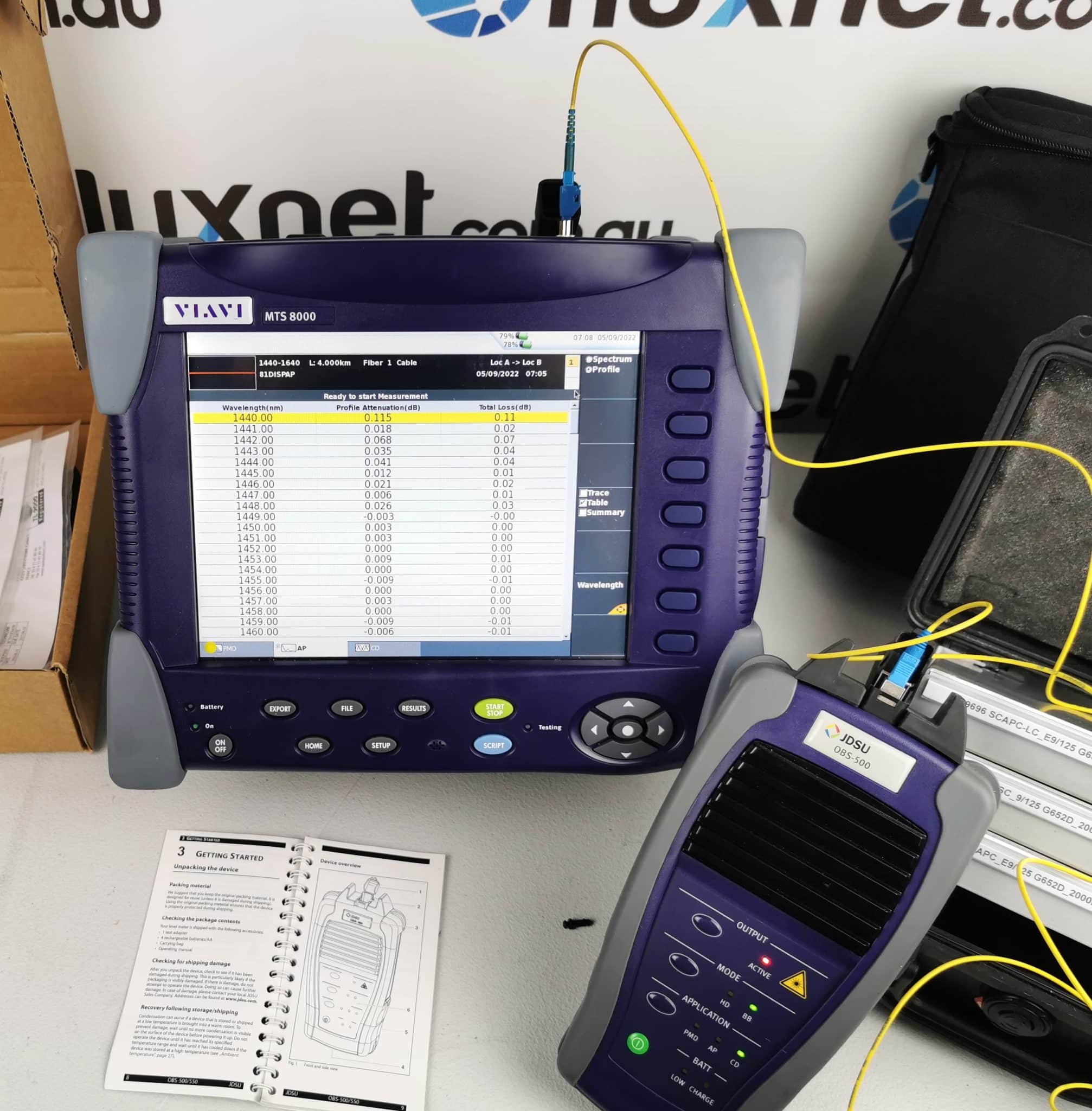 VIAVI MTS 8000E V2 Fibre Characterization Kit With OBS-500 Optical ...