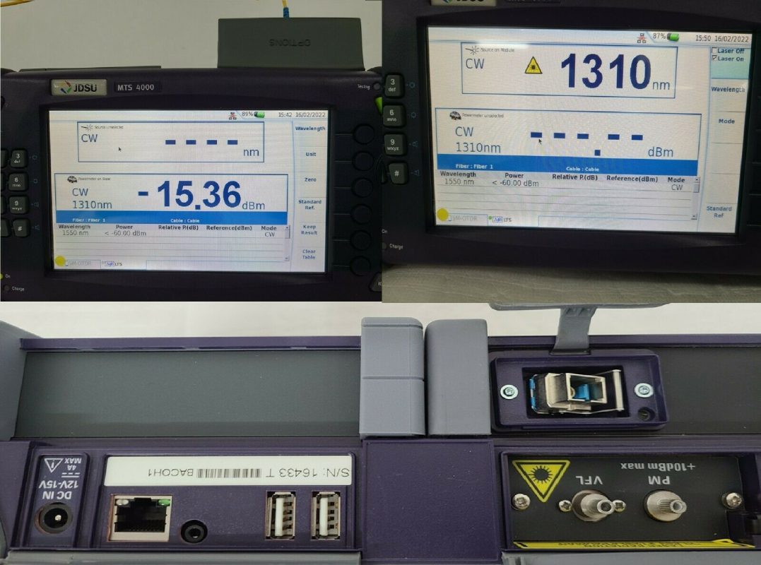 JDSU VIAVI MTS 4000 OTDR With 4136RMP 1310/1550/1625nm 43dB Loaded PM ...