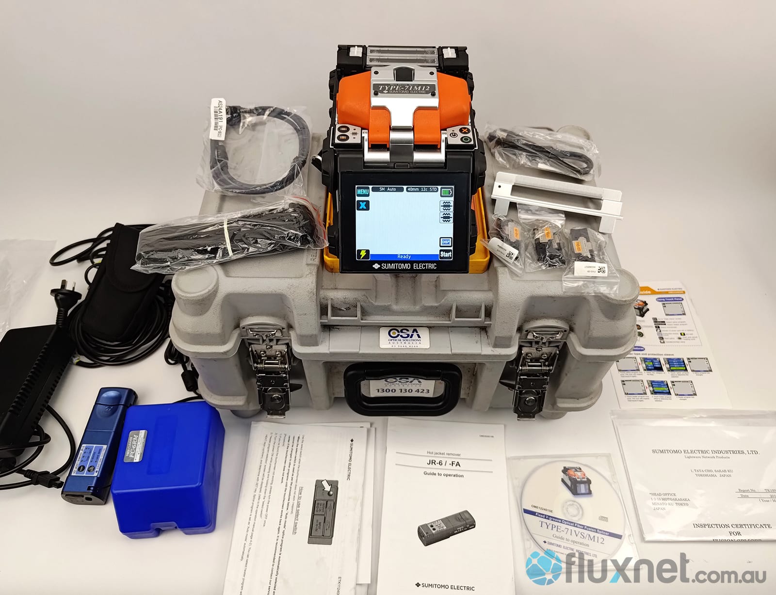 Sumitomo Type-71M12 Ribbon Splicer with FC-6RM Cleaver and JR-6 Hot ...